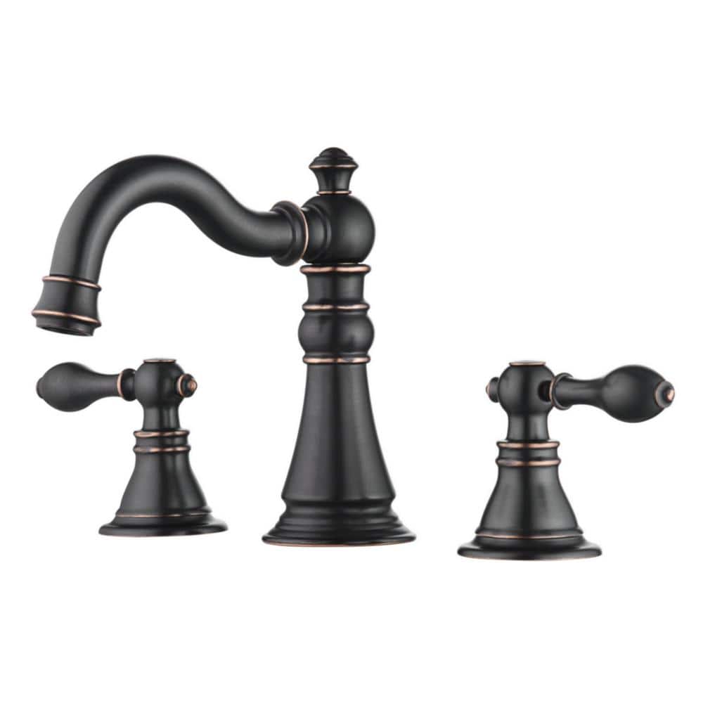 Ultra Faucets Signature 8 in. Widespread 2-Handle Bathroom Faucet with ...