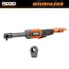 RIDGID 18V Brushless Cordless 3/8 in. Extended Reach Ratchet (Tool Only ...
