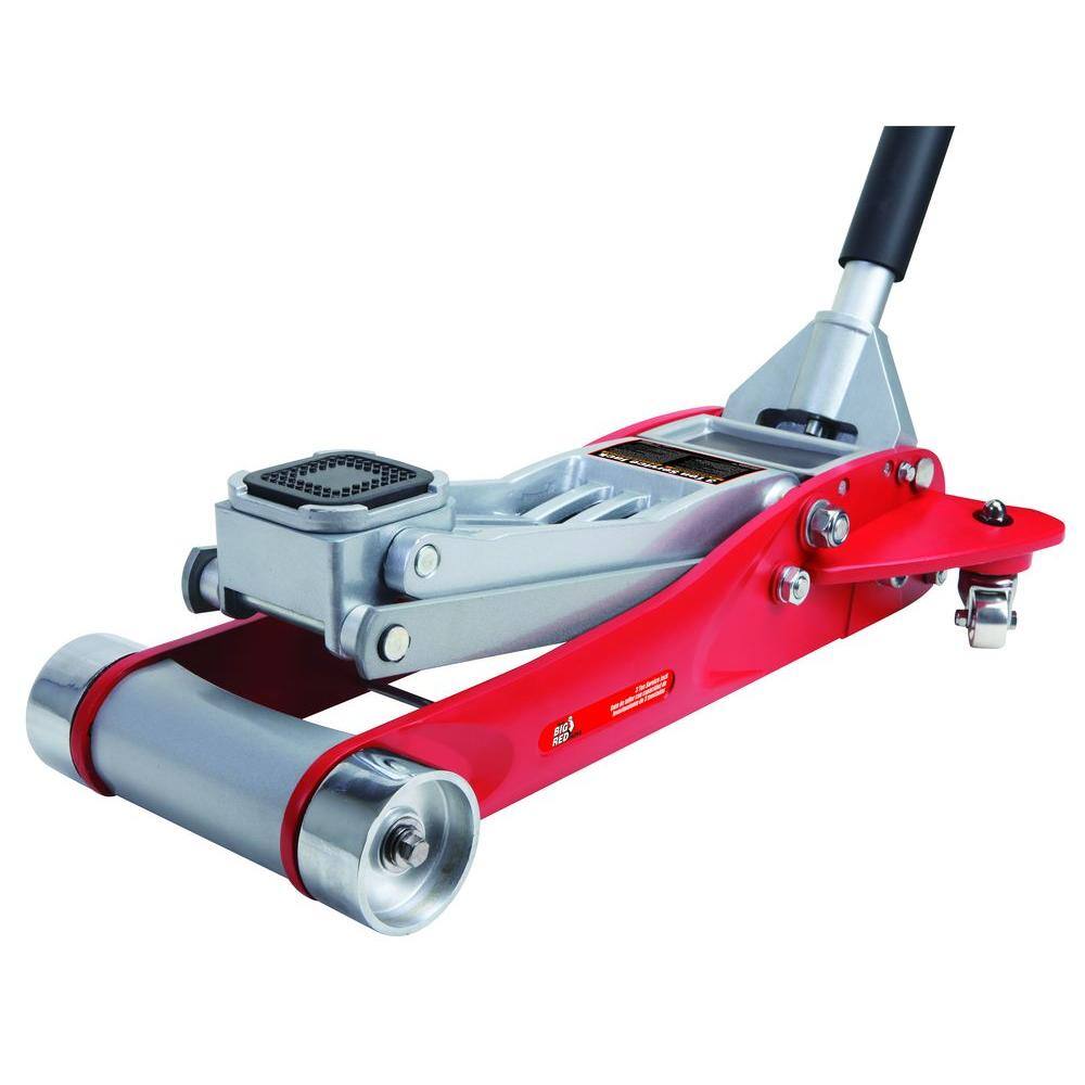 Big Red 3-Ton Low-Profile Aluminum and Steel Floor Jack with Dual ...