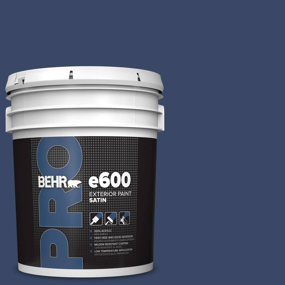 BEHR PRO 5 gal. #MQ5-14 Bon Nuit Satin Exterior Paint PR64305 - The ...