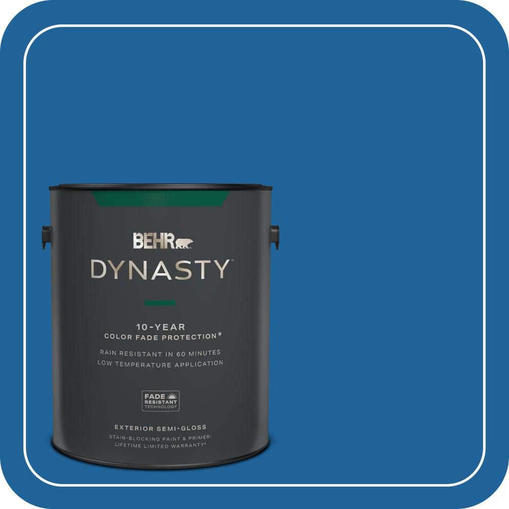 BEHR DYNASTY 1 gal. #570B-7 Cobalt Glaze Semi-Gloss Exterior Stain ...