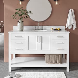 ARIEL Magnolia 60 in. Single Sink Freestanding Bathroom Vanity in ...