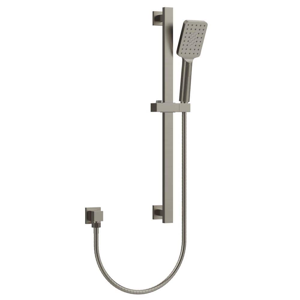 GRANDJOY 1-Spray Multifunction Wall Bar Shower Kit with Square Handheld ...