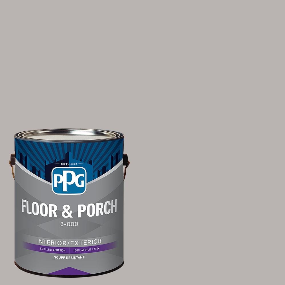 PPG 1 gal. PPG1002-4 Gray Marble Satin Interior/Exterior Floor and ...