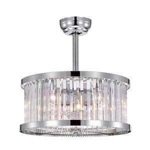 FANIMATION Klout 22 in. Indoor Chrome with Brushed Nickel Cage Ceiling ...