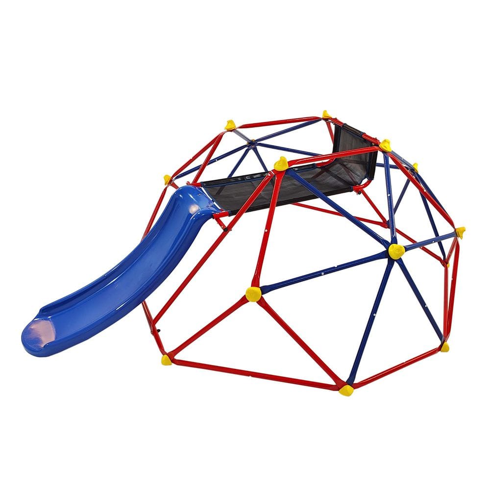 Blue and Red 6 ft. Dome Climber with 1.2 m slide for Age 3 plus Climber ...