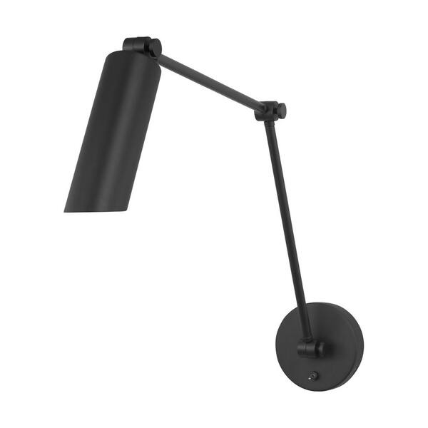 SCOTT LIVING Frasar Large 1-Light Midnight Black One Arm Wall Sconce ...