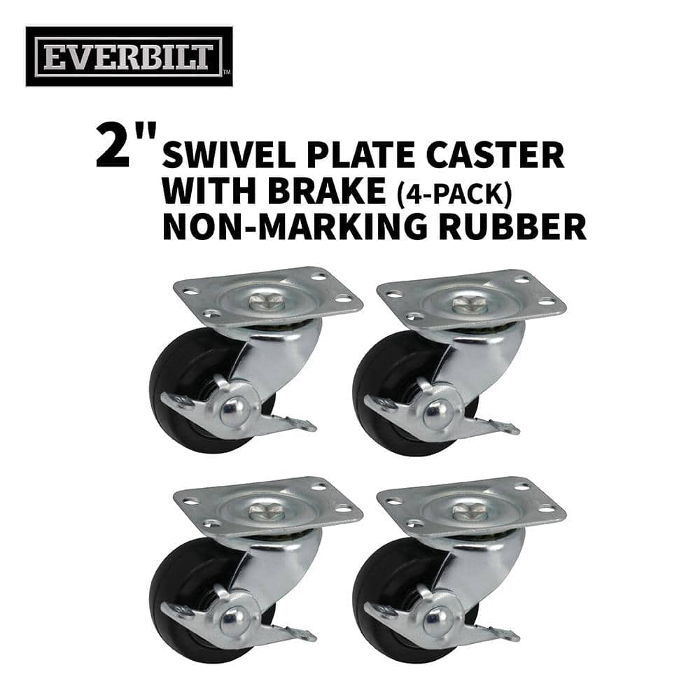 Reviews for Everbilt 2 in. Black Soft Rubber and Steel Swivel Plate ...