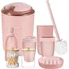 Dyiom 8-Pieces Pink Bathroom Accessories Set -Pink B07CFWFP2K - The ...