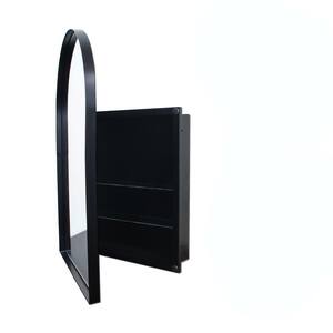 17.9 in. W x 35.4 in. H Rectangular Light Grey Recessed or Surface ...