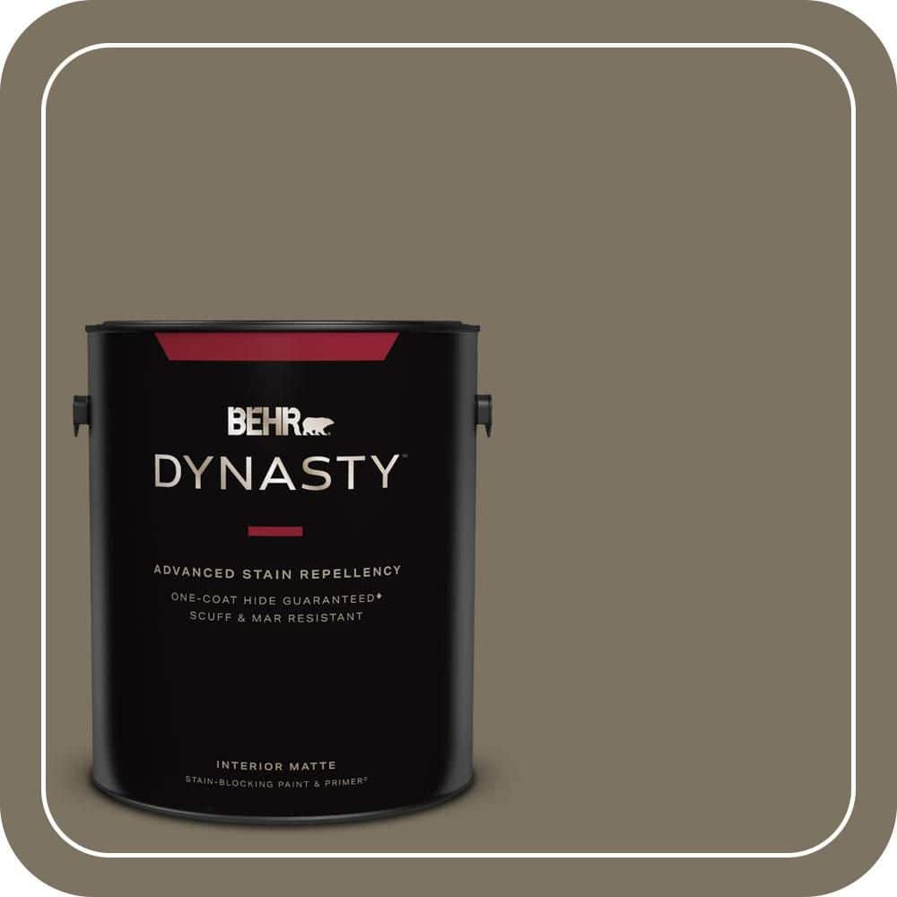 BEHR DYNASTY 1 Gal. #N320-6A Ash Brown Matte Interior Stain-Blocking ...