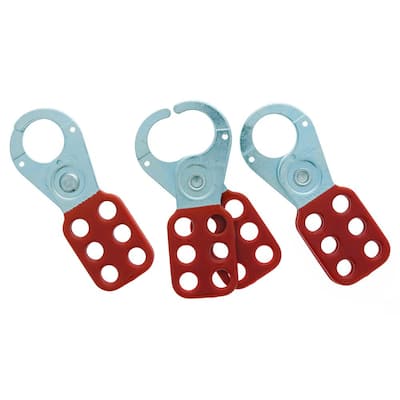 Ideal 1-1/2 in. Shackle Safety Lockout Padlock with Key, Red-44-916 ...