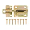 Ajustlock 2-1/2 in. Brass Tone Self-Adjustable Barrel Bolt lock 204 ...