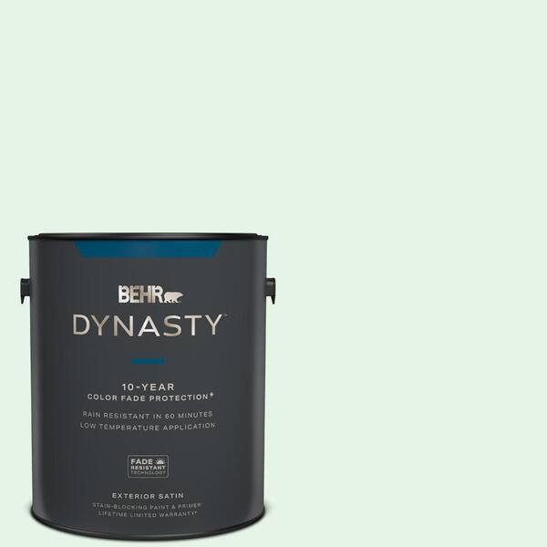 BEHR DYNASTY 1 gal. #470C-1 Mint Fizz Satin Enamel Exterior Stain ...