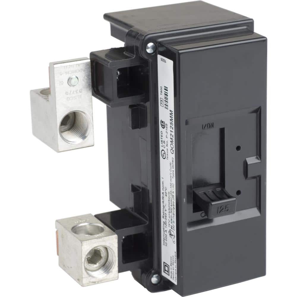 Square D QO 125 Amp 10kA 2-Pole Bolt-On QOM2 Frame Size Main Circuit ...