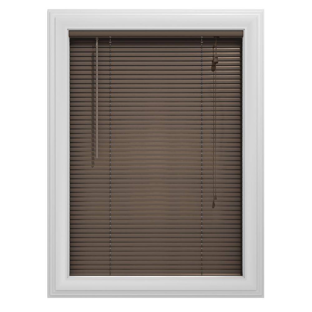 Bali Today Char Brown 1 in. Room Darkening Aluminum Mini Blind - 72 in ...