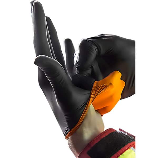 HDX Pop N Go Disposable Heavy Duty Nitrile Gloves 40 Count 104813700 The Home Depot