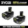 RYOBI ONE+ 18V 4.0 Ah Lithium-Ion HIGH PERFORMANCE Battery (2-Pack ...
