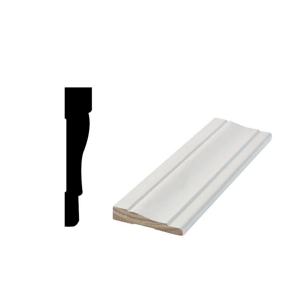 Woodgrain Millwork WM 444 11/16 in. x 3-1/2 in. x 96 in. Painted Finger ...