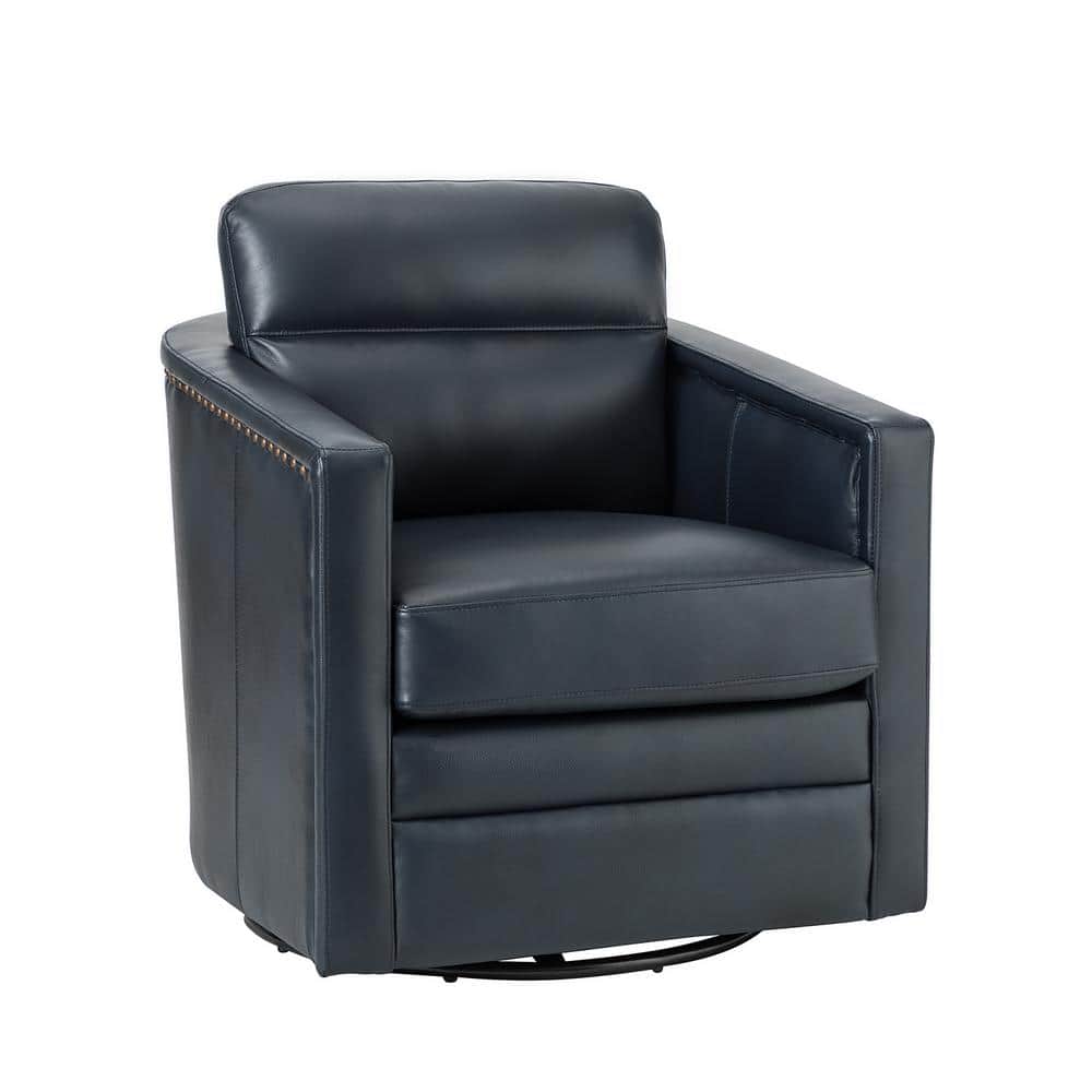 ARTFUL LIVING DESIGN Elvira Navy Leather Arm Chair (Set of 1) LBL5269 ... ARTFUL LIVING DESIGN Elvira Navy Leather Arm Chair (Set of 1) LBL5269 ...