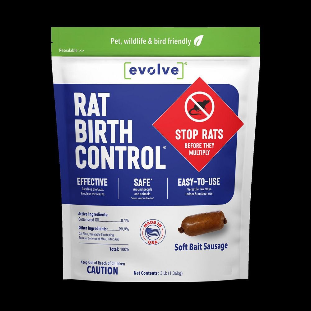 Evolve Rat Birth Control Soft Bait, 3 lb. (1.4 kg) ER3S-PH-1 - The Home ...