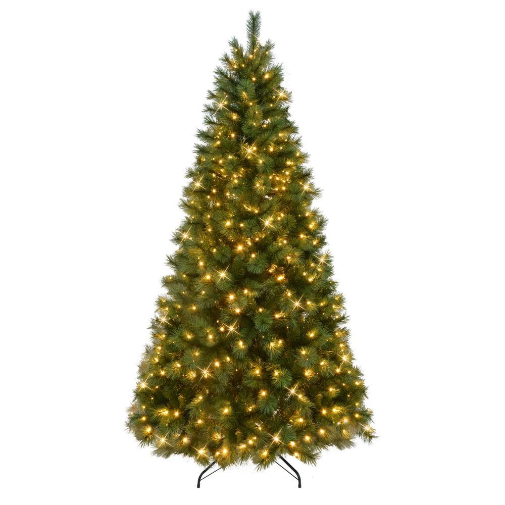 Puleo International 6.5 ft. Pre-Lit Wyoming Pine Artificial Christmas ...