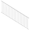 Pegatha Contemporary 8 ft x 36 in. White Fine Textured Aluminum Stair ...