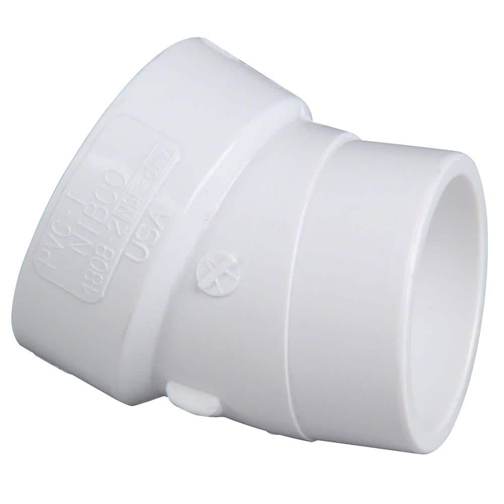 NIBCO 2 in. PVC DWV 22-1/2-Degree Hub x Spigot Street Elbow Fitting ...