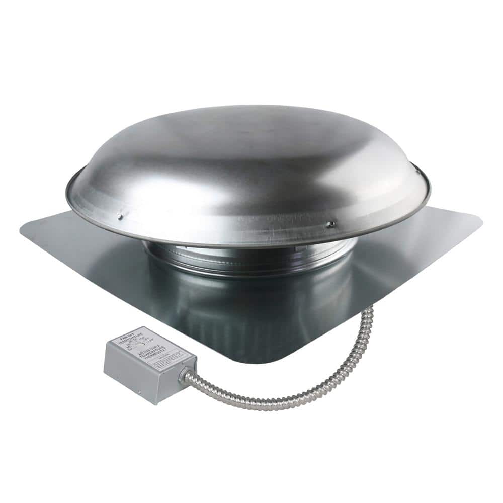 Maxx Air 1080-CFM Mill Steel Electric Power Roof Mount Attic Ventilator ...