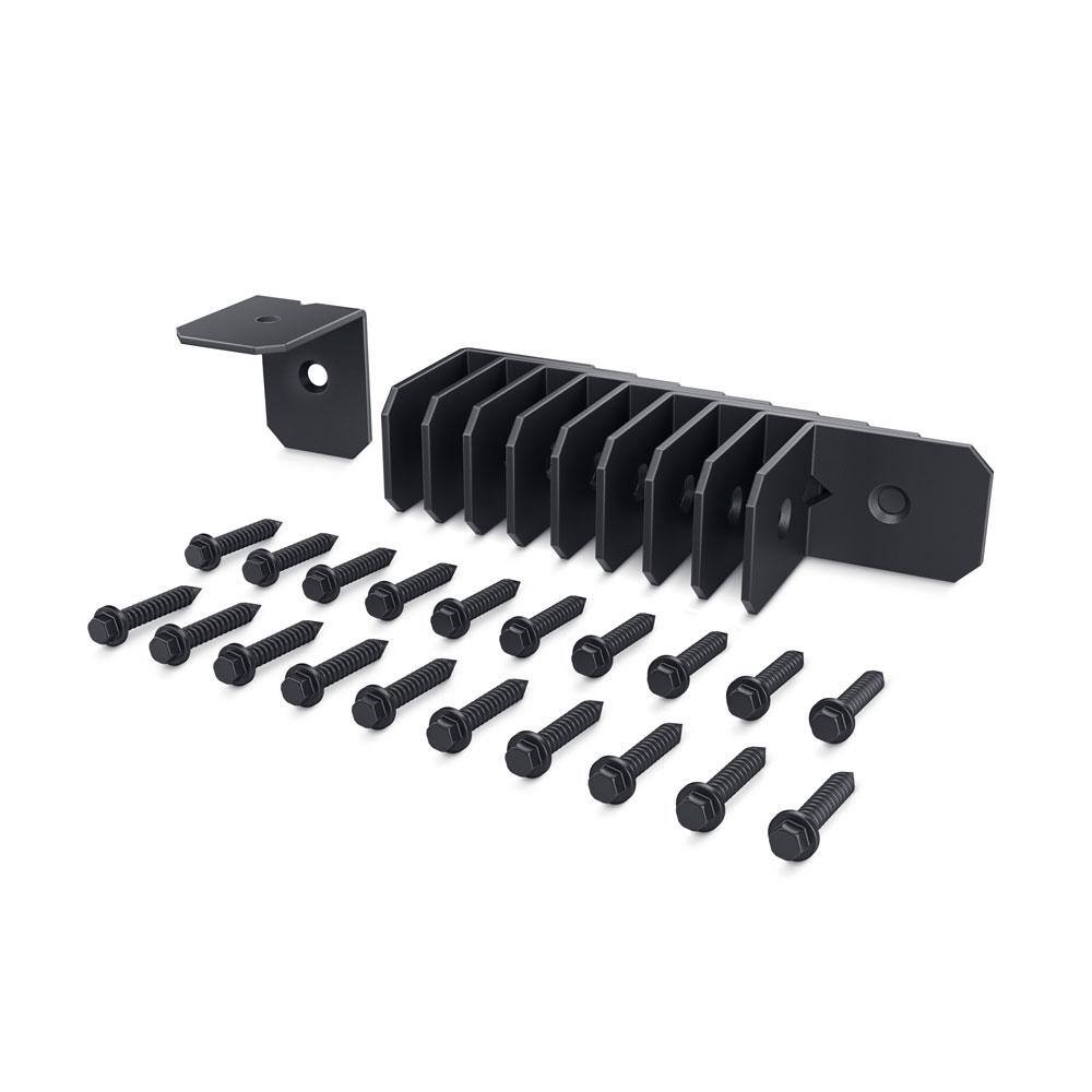 OWT Ornamental Wood Ties Ironwood 1.5 in. x 1.95 in. Black Galvanized ...