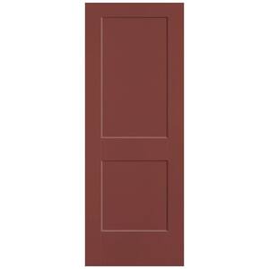 Masonite 36 in. x 80 in. 3-Panel Winslow Single Bore Solid Core Red ...