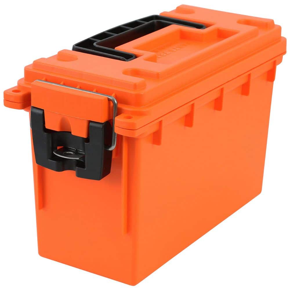Sheffield Orange Plastic Marine Lockable and Stackable Storage Box with ...