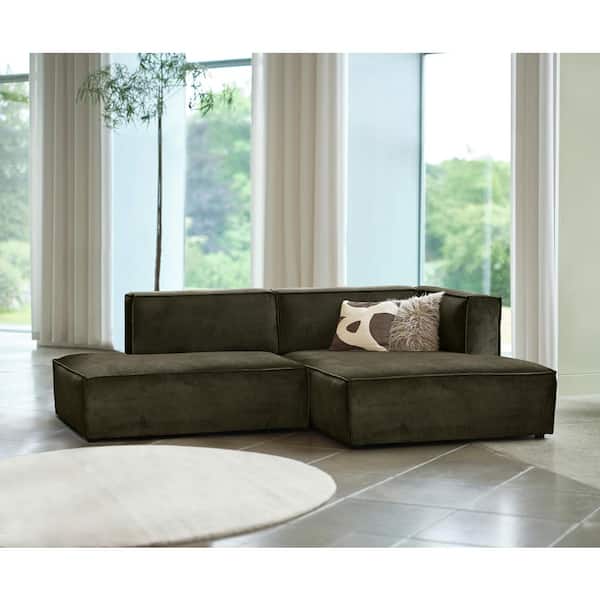 Nyhus Dockson 95.25 in. Square Arm 2-Piece Fabric Right L-Shape ...