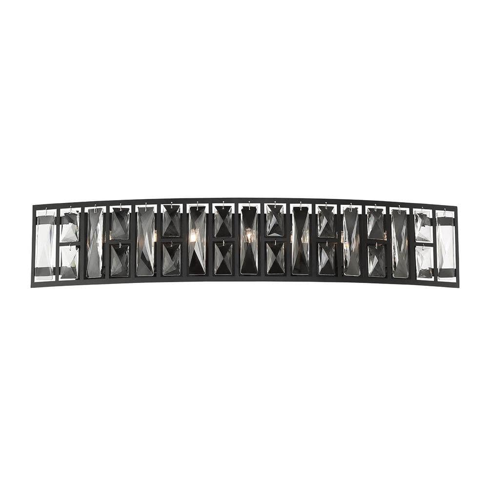 Home Decorators Collection Kristella 29.5 in. 7-Light Matte Black ...