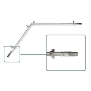28 in. to 48 in. Adjustable 13/16 in. Corner Window Curtain Rod in ...