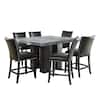 Steve Silver Camila Gray Marble 54 in. Square Counter Height Dining Set ...