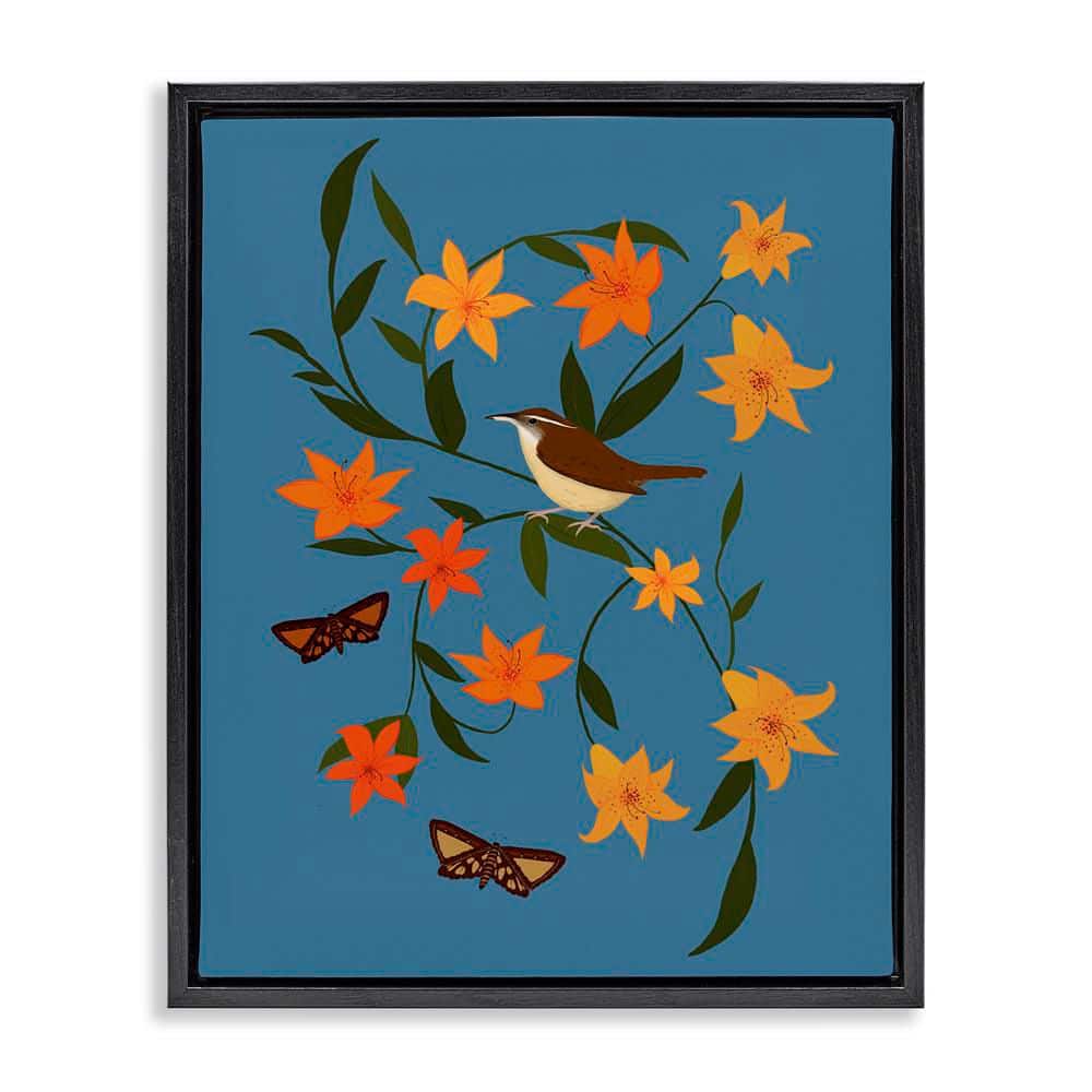 Stupell Industries Sparrow on Lily Bunches by Michelle Ingari Designs ...