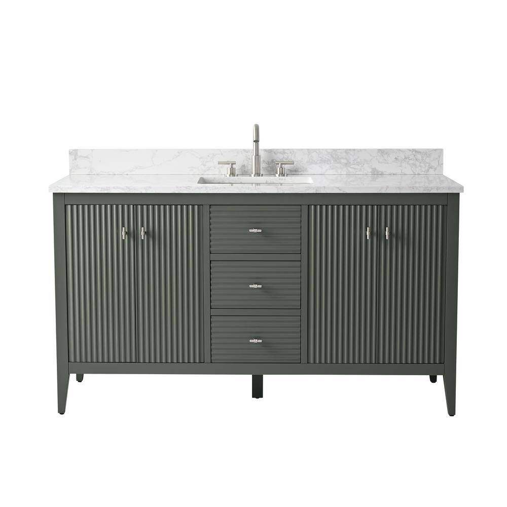 Vanity Art 60 in. W x 22 in D x 38 in. H Single Sink Bath Vanity ...