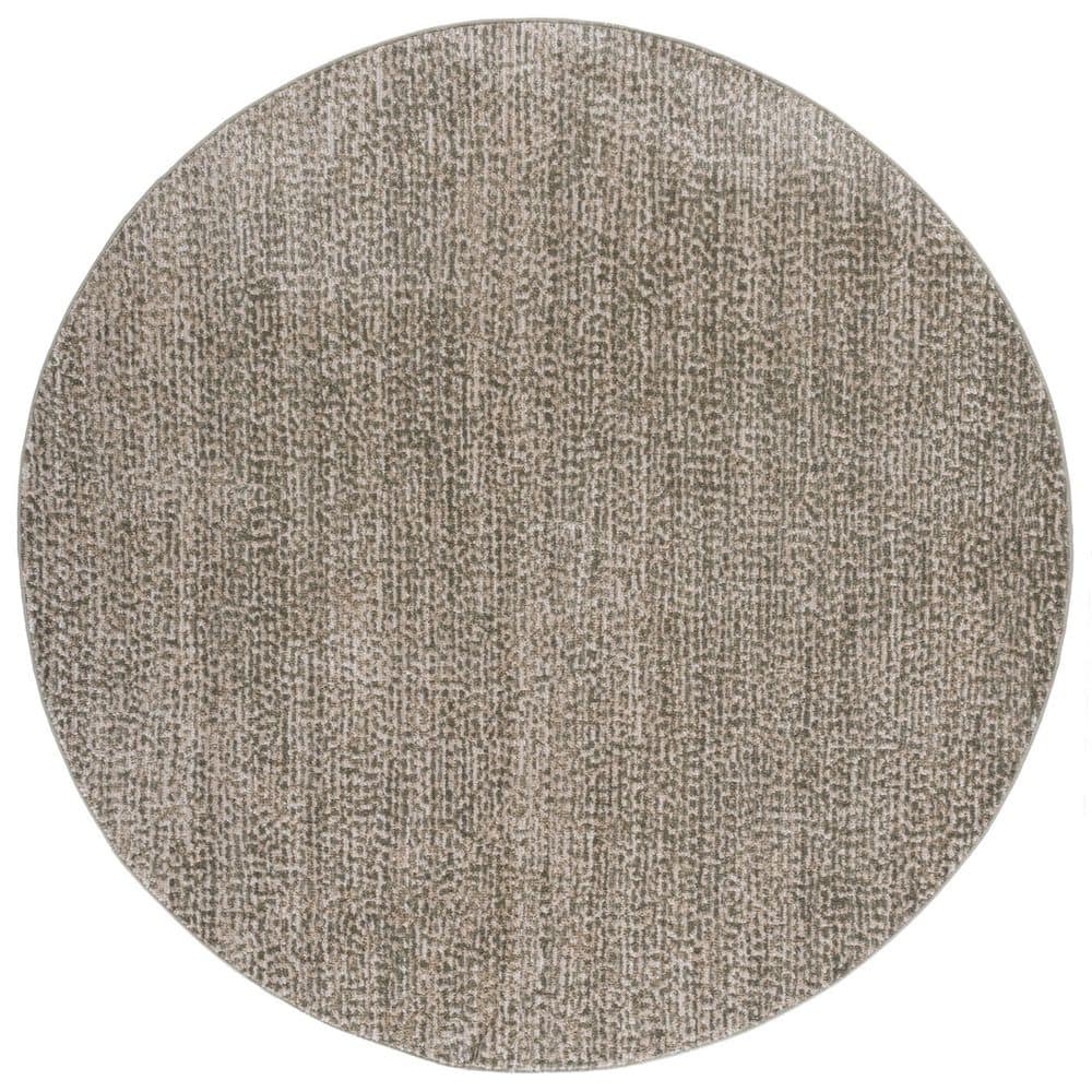 SAFAVIEH Hazel 6 ft. x 6 ft. Green/Beige Abstract Spots Round Area Rug ...