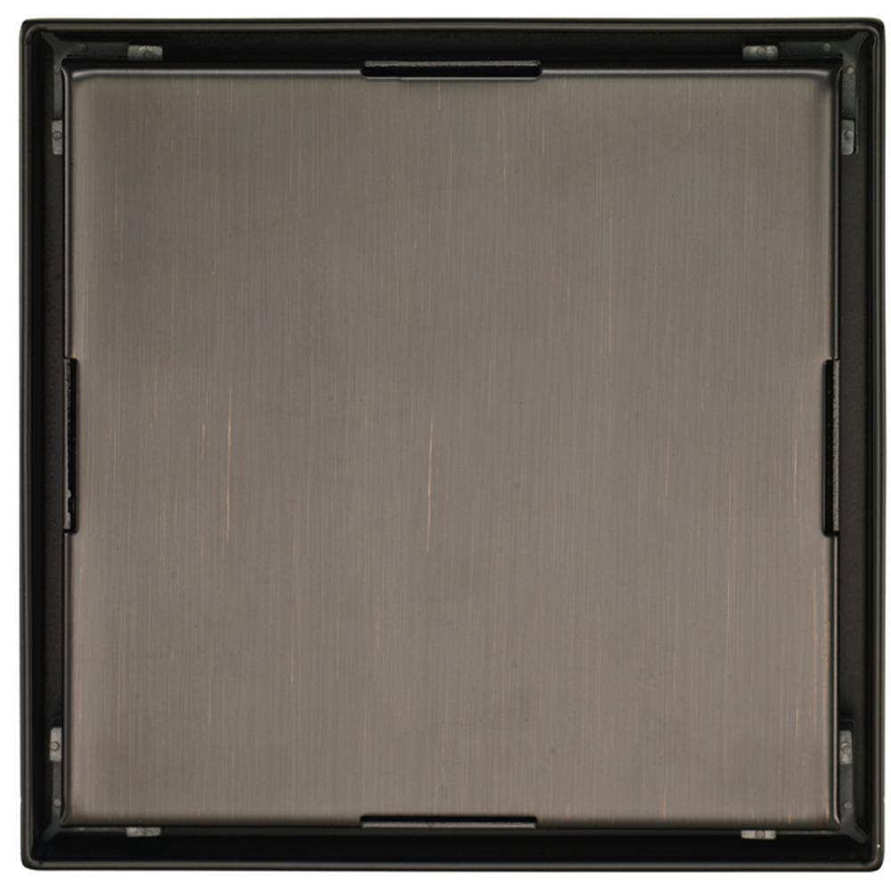 Elegante Drain Collection 4 in. Square Stainless Steel Shower Drain ...