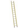 Werner 12 ft. Fiberglass Round Rung Straight Ladder with 375 lb. Load ...