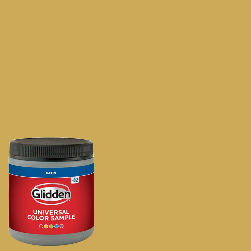 Glidden 8 oz. PPG1107-6 Glorious Gold Satin Interior Paint Sample ...