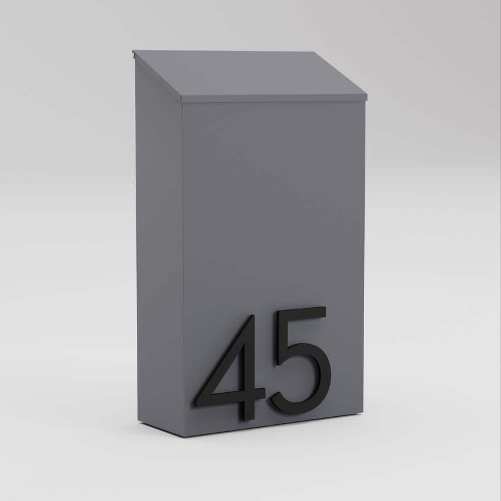 POST & PORCH The City Wall-Mounted Mailbox city-gray - The Home Depot