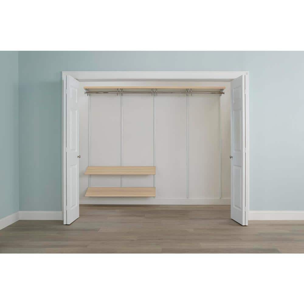 Reviews for Everbilt Genevieve 8 ft. Birch Adjustable Closet Organizer ...