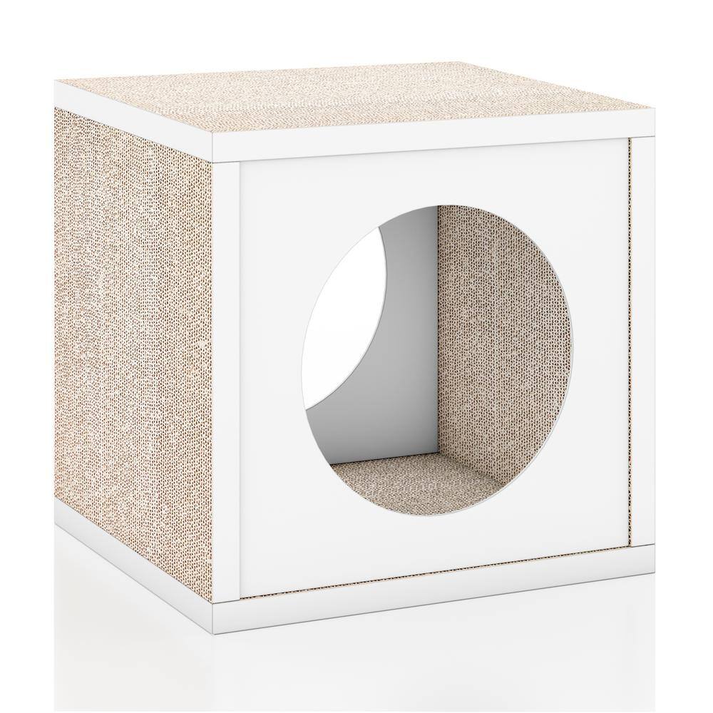 Way Basics Eco zBoard White Wall Cat Scratcher Cube PET-SCRACUBE-WE ...