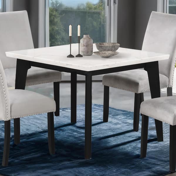 Furniture of America Mendy Modern White Square Marble Top 54 Furniture of America Mendy Modern White Square Marble Top 54