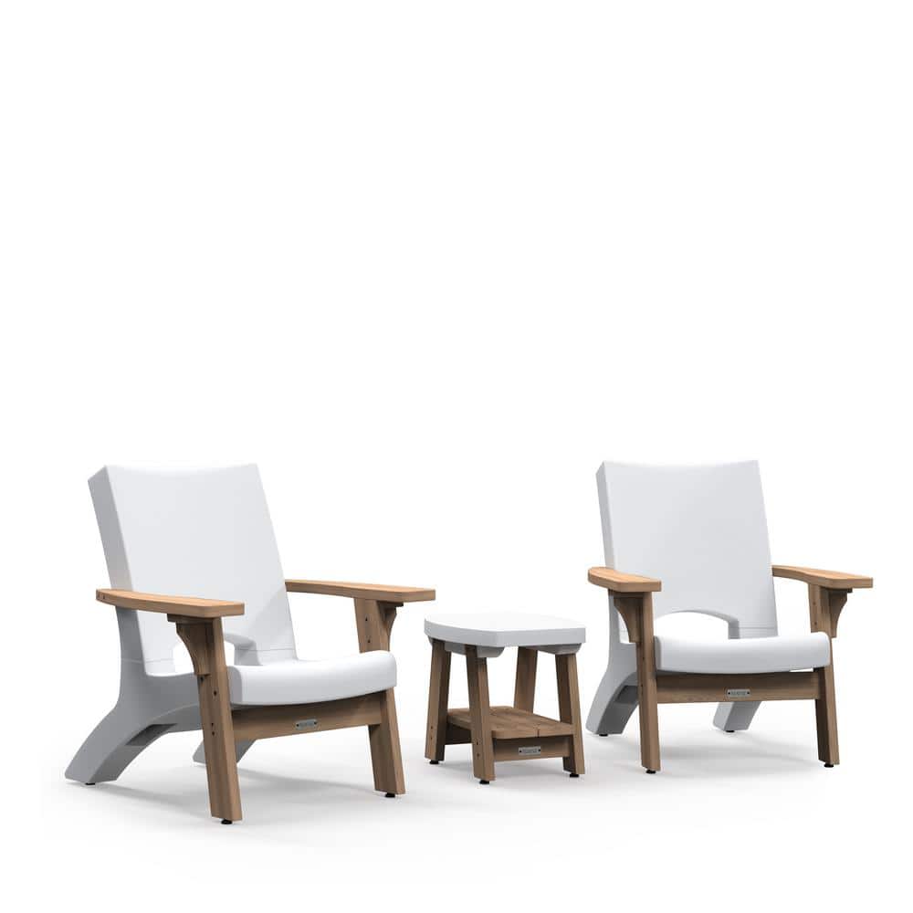 Mayne Mesa 3-Piece Resin and Wood Patio Conversation Deep Seating Set ...