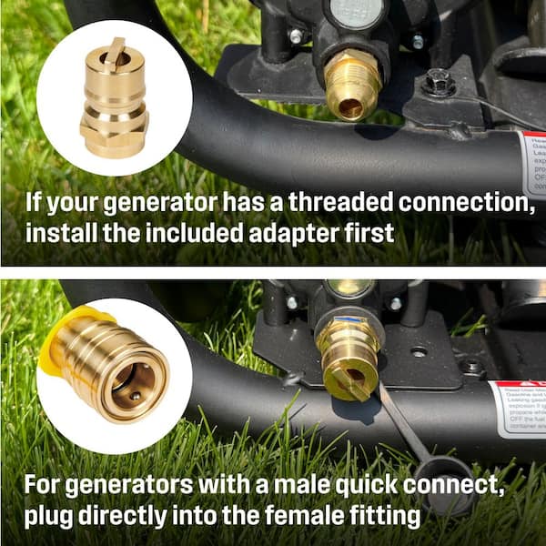 Westinghouse 25-Foot Natural Gas Hose with Adapter, 1/2-Inch Diameter ...