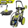 RYOBI 3000 PSI 1.1 GPM Cold Water Electric Pressure Washer and 12 in ...