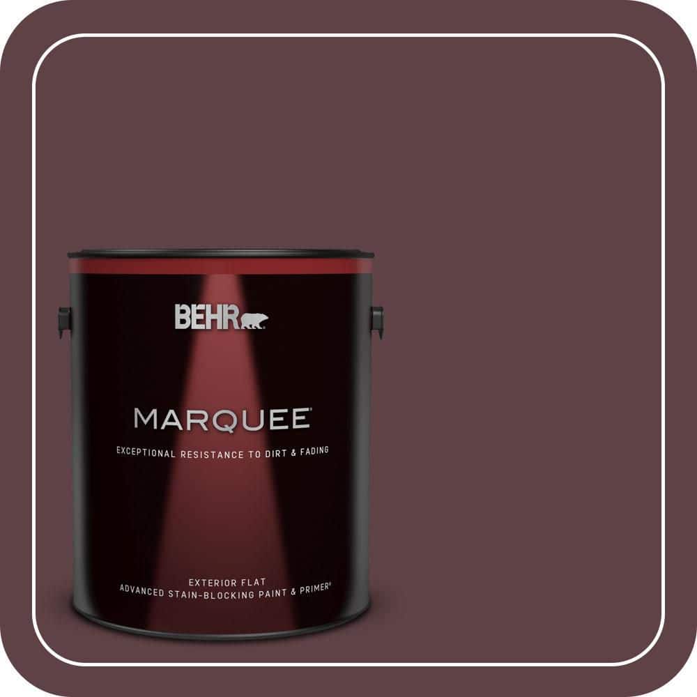 BEHR MARQUEE 1 gal. #110F-7 Deep Garnet Flat Exterior Paint & Primer ...